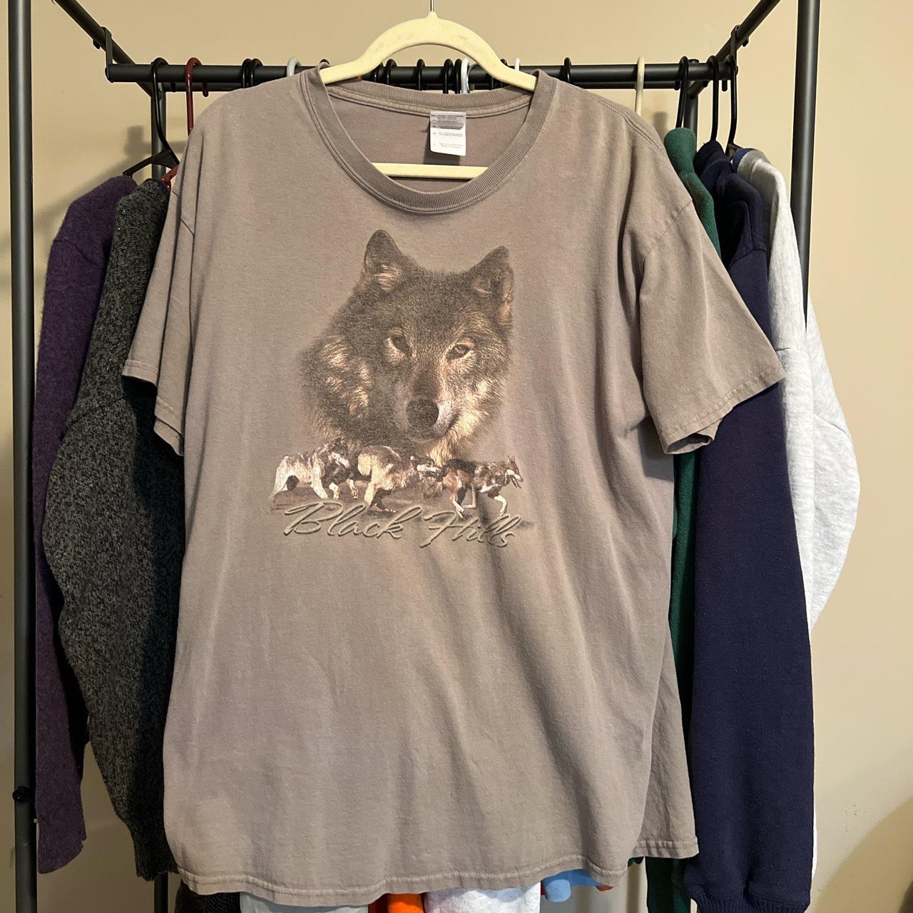 Vintage wolves shirt. Large in size. Open to offers... - Depop