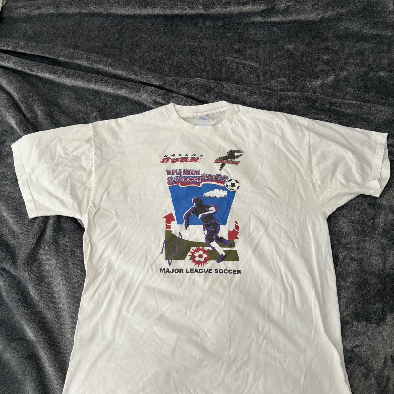 Vintage Jerzees Graphic Tee Size: XL Soccer... - Depop