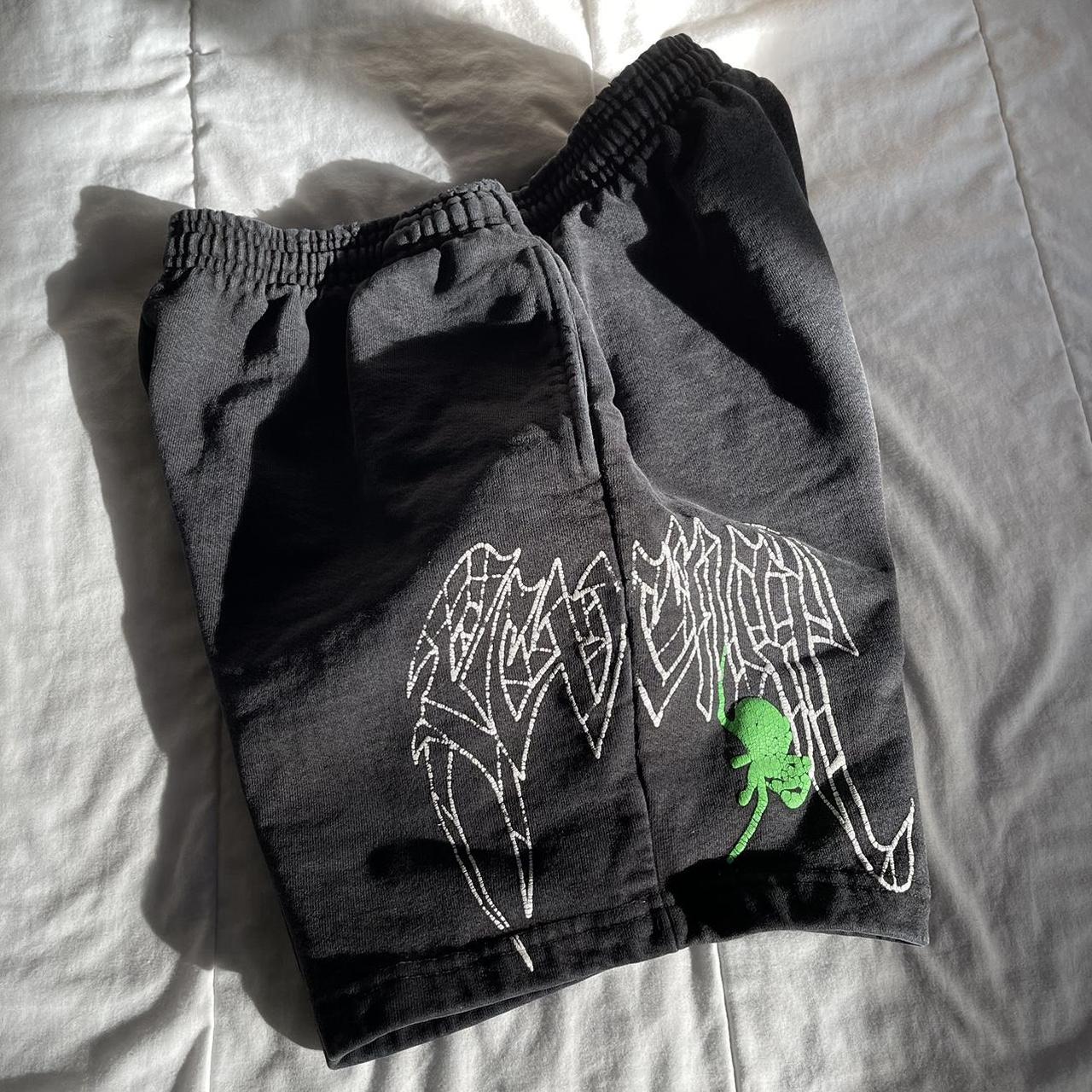 revenge spider shorts, rope drawstring facing in small - Depop