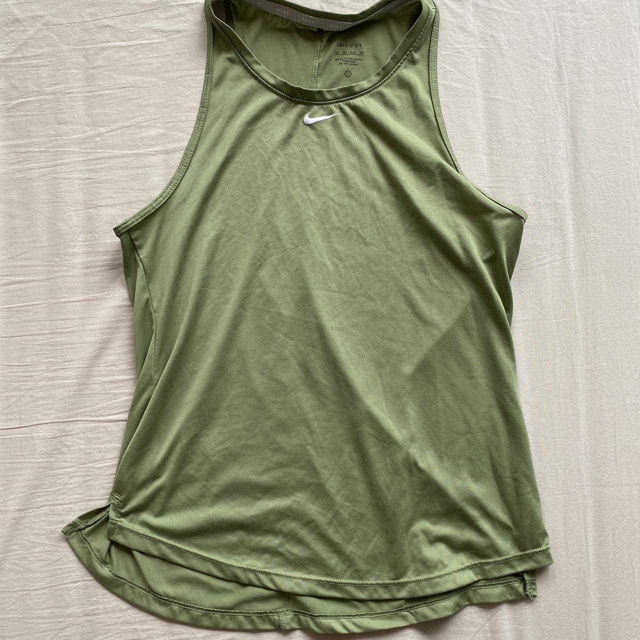 Nike Dri-fit matcha green tank top. Size XS - fits... - Depop
