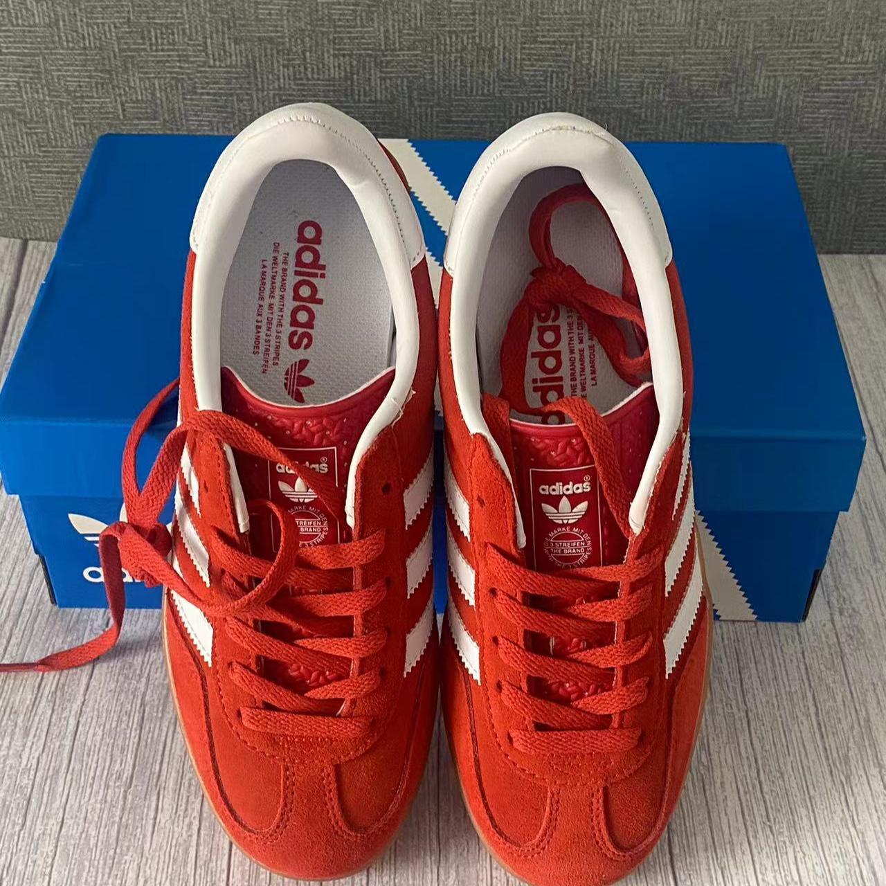 adidas Originals Gazelle indoor red low-top... - Depop