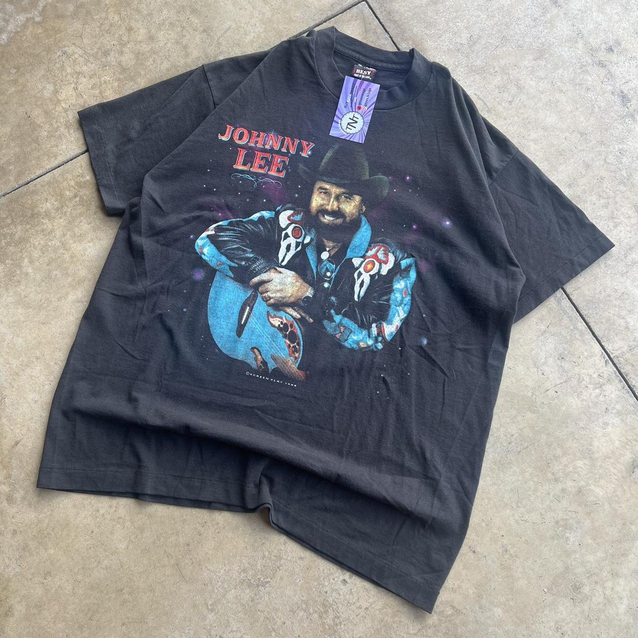Johnny Lee band tee Crazy colors Fade is insane... - Depop