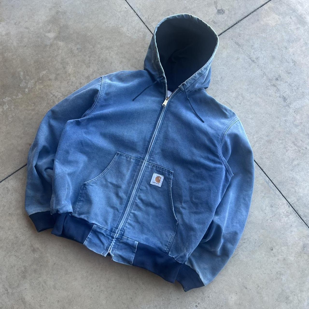 90s light blue carhartt jacket - Large - no flaws... - Depop