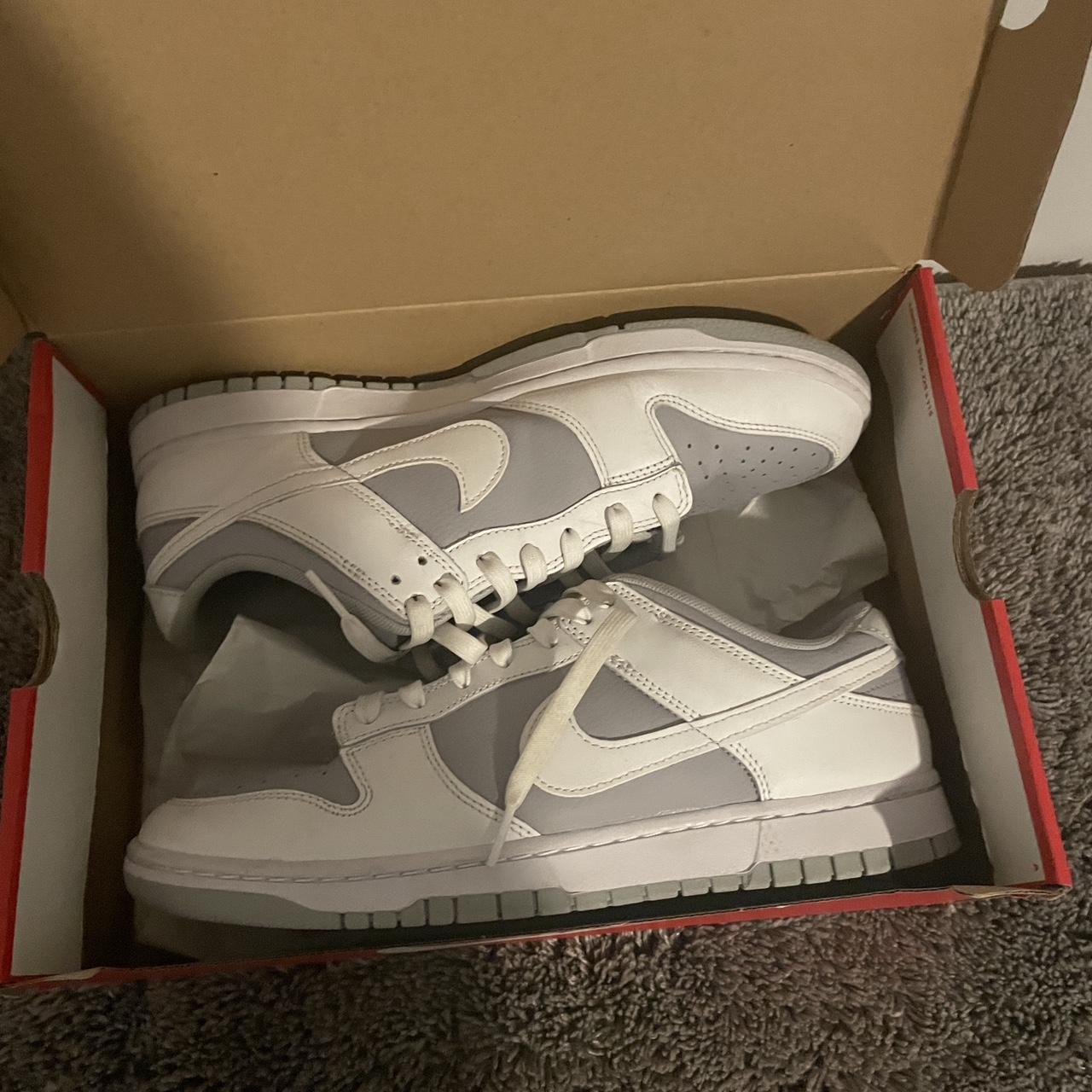 Nike Dunks Low Retro White Grey - Will Clean Before... - Depop
