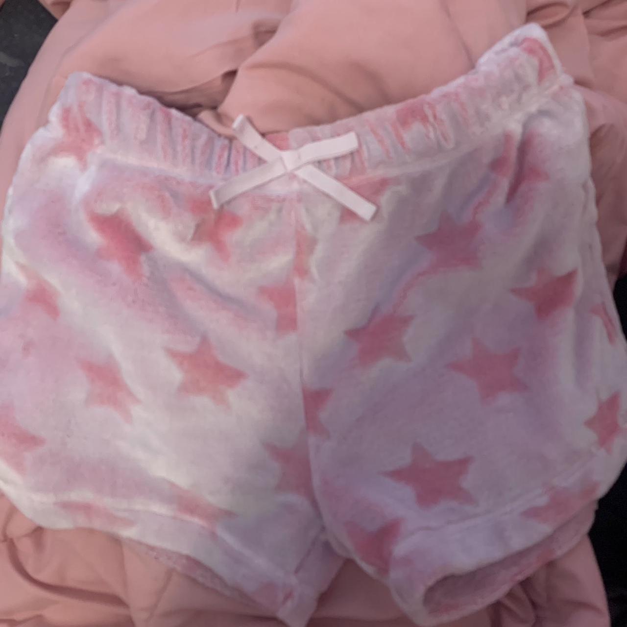 Super cute star print fuzzy shorts Size girls 14-16... - Depop