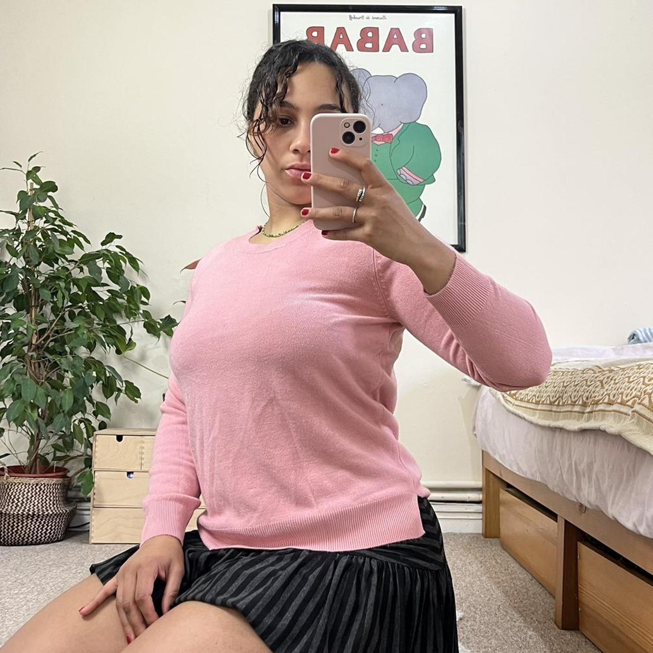 Long sleeved super soft pink top in ‘Dusky Rose’.... - Depop