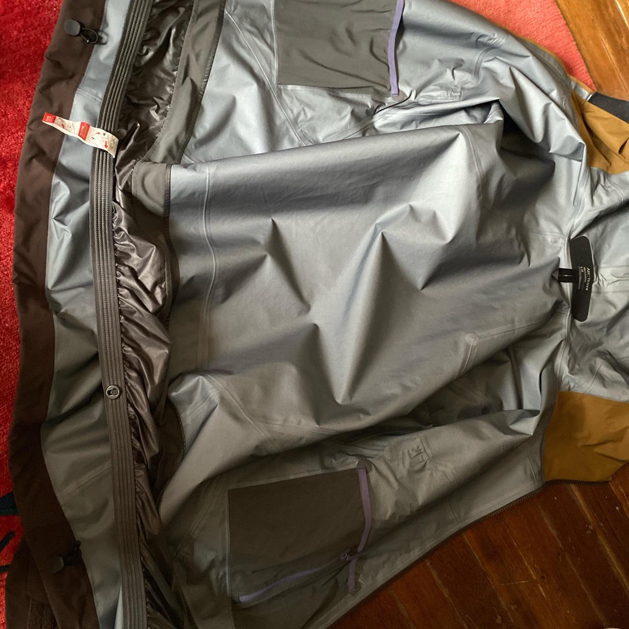 Arc'teryx brown and gold gortex jacket - Depop