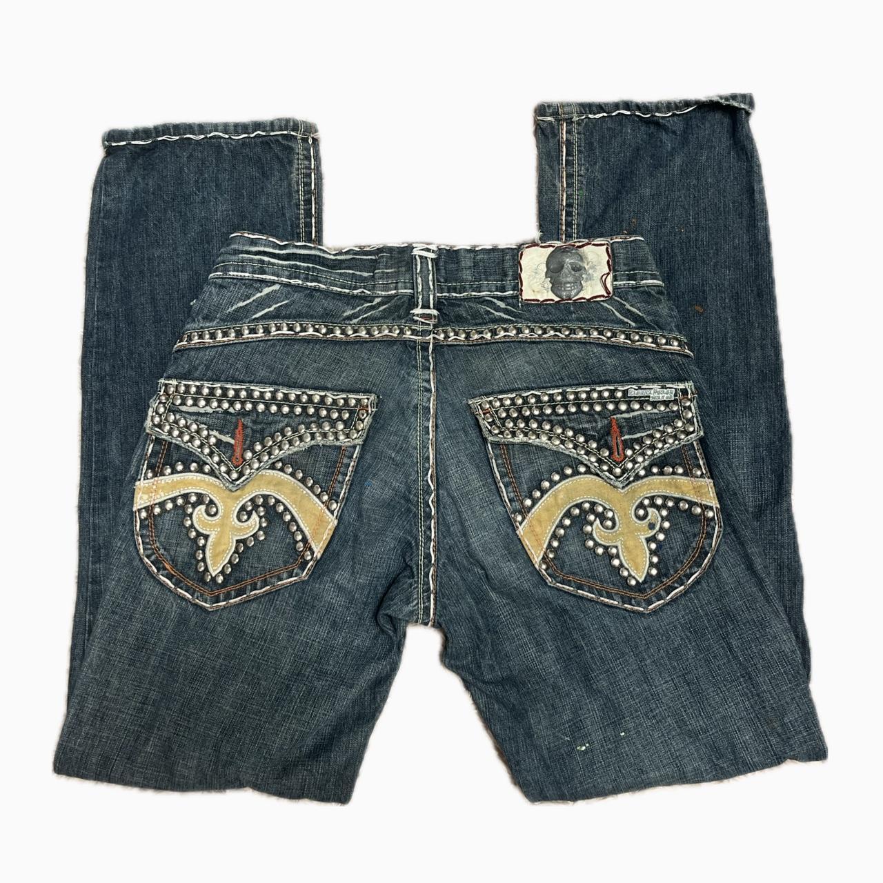 Studded embroidered laguna beach jeans - Depop