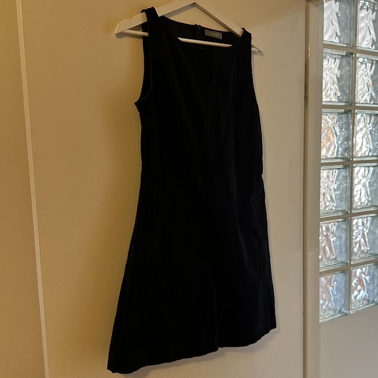 Navy cord oasis dress 12 Worse for work with blouse... - Depop