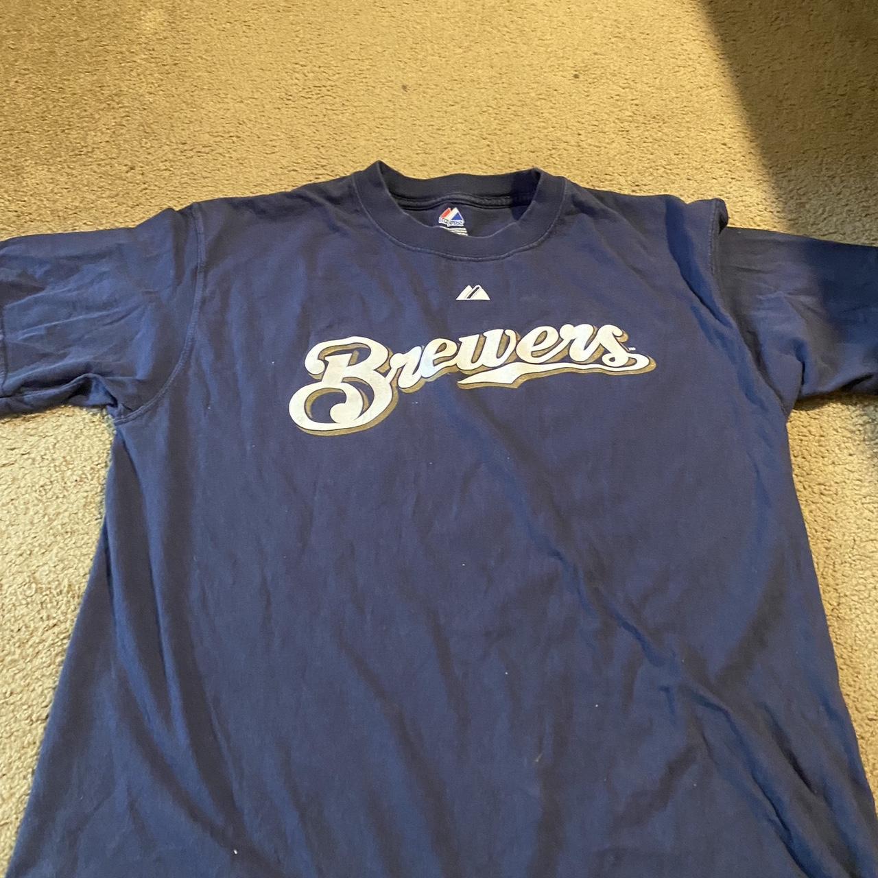 Vintage Milwaukee Brewers Prince Fielder Shirt... | Depop