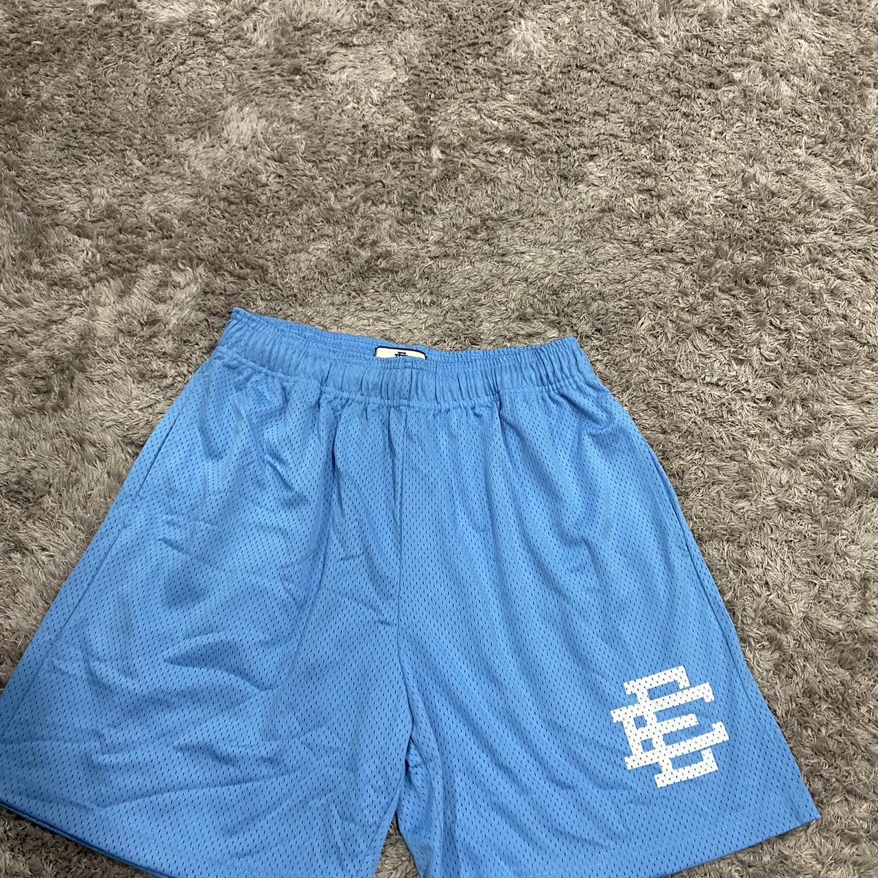Eric Emanuel blue and white shorts Size Large /... | Depop