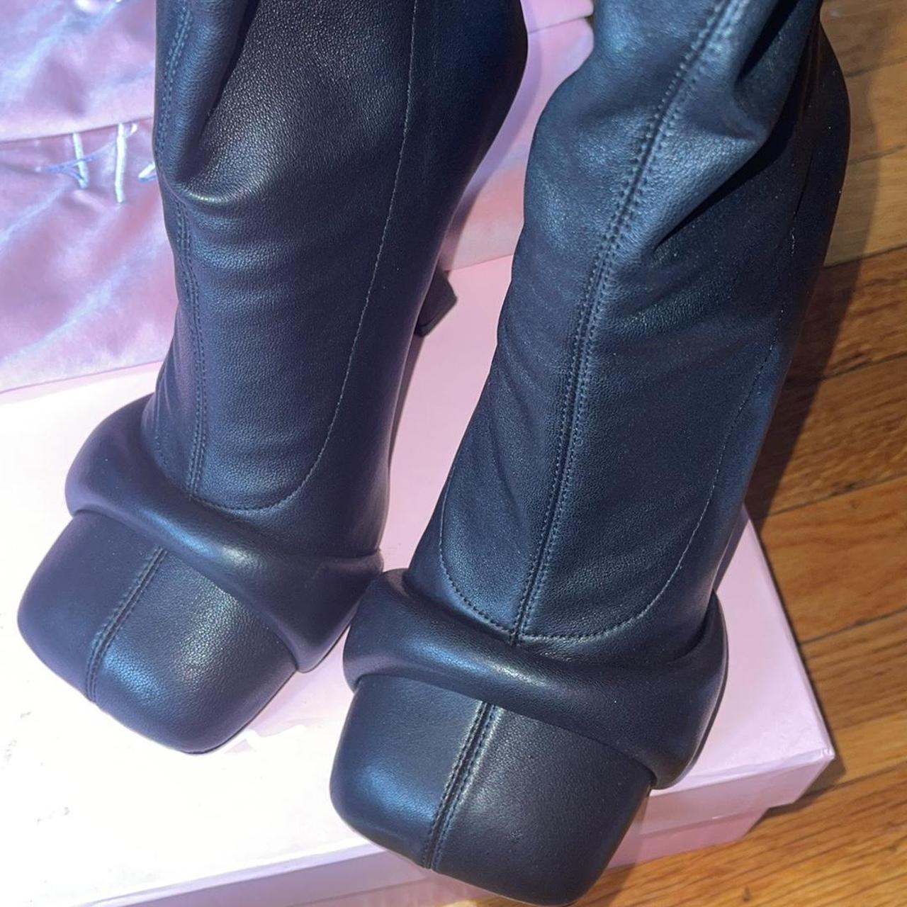 Black Hanifa Zoe Boot - Depop