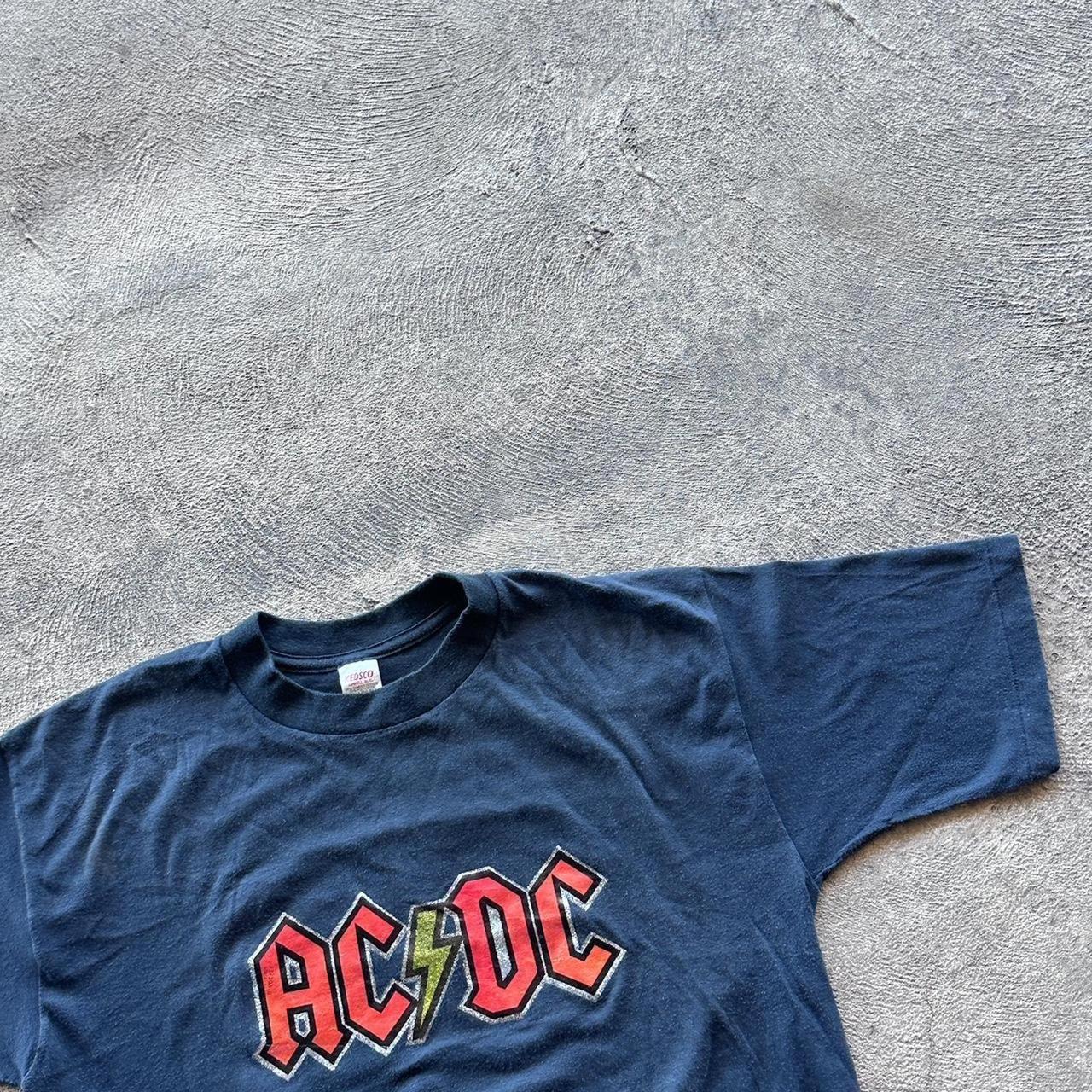 SUPER RARE 80s AC/DC single stitch graphic tee -... - Depop