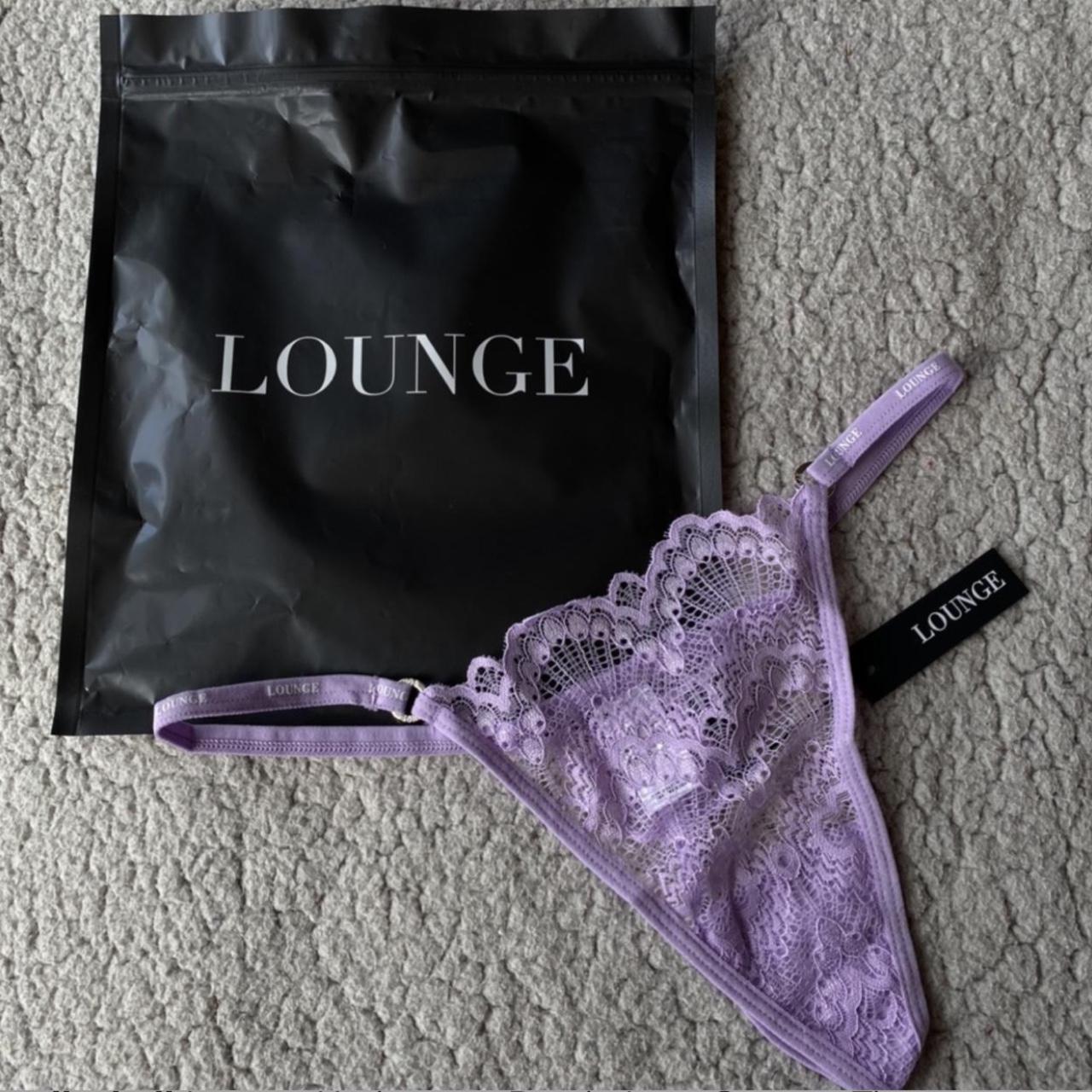 Lounge Underwear Lilac Purple Lace Strappy Thong.... - Depop