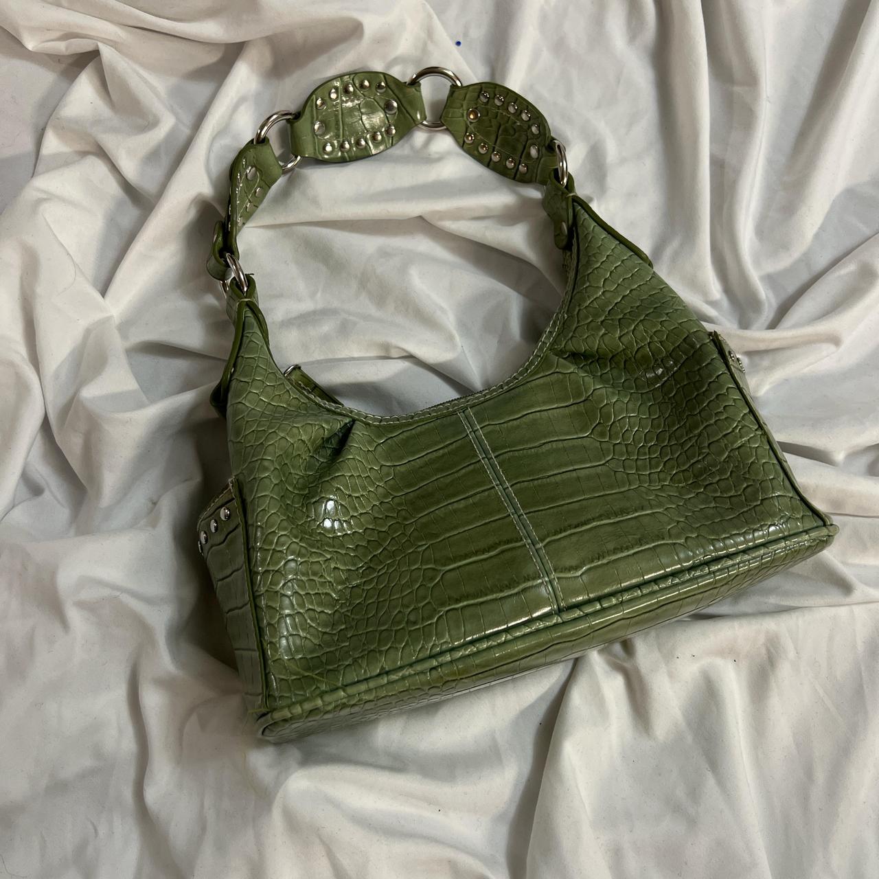 Bisou Bisou Michele Bohbot Hobo Handbag Purse Green... - Depop