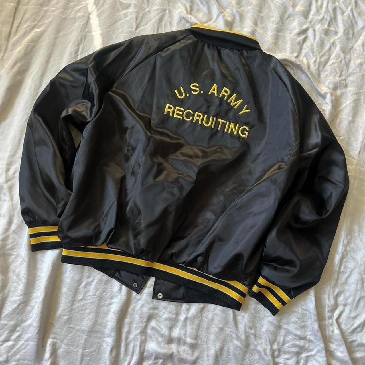 Vintage US Army Recruitment Jacket Mens Medium Black... | Depop