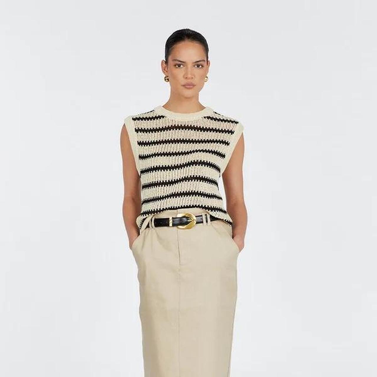 Dissh Margo Wheat Stripe Tank Size XL - I’m a 10-12... - Depop