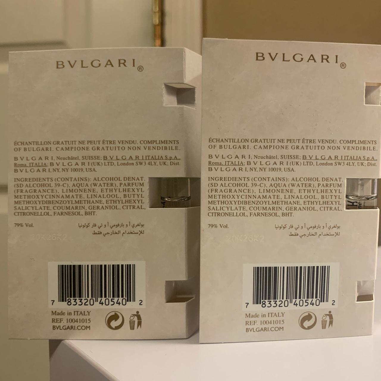 NEW Bulgari Au The Vert Cologne 3ml Samples - Depop