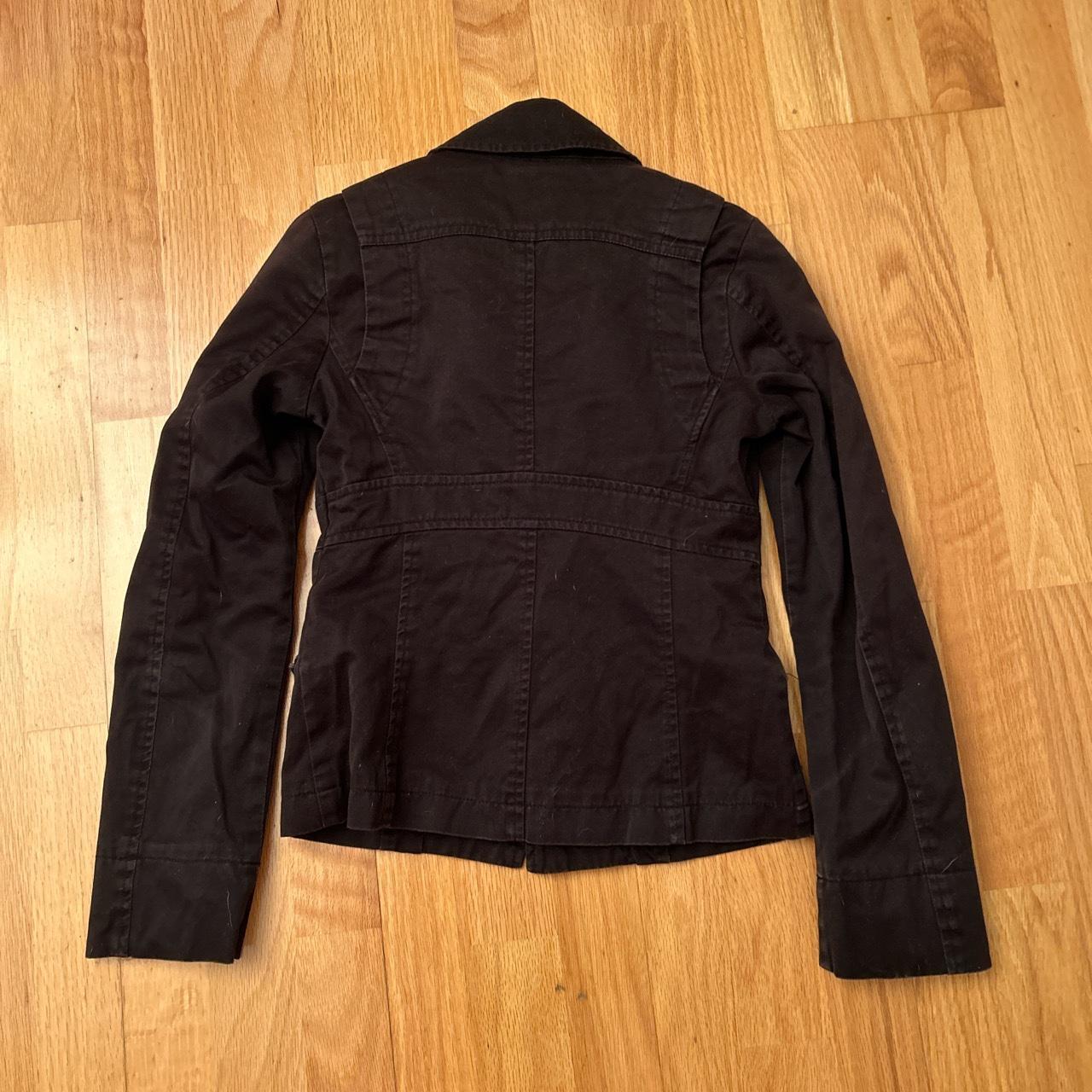 vtg black diesel cargo jacket that hugs the body... - Depop