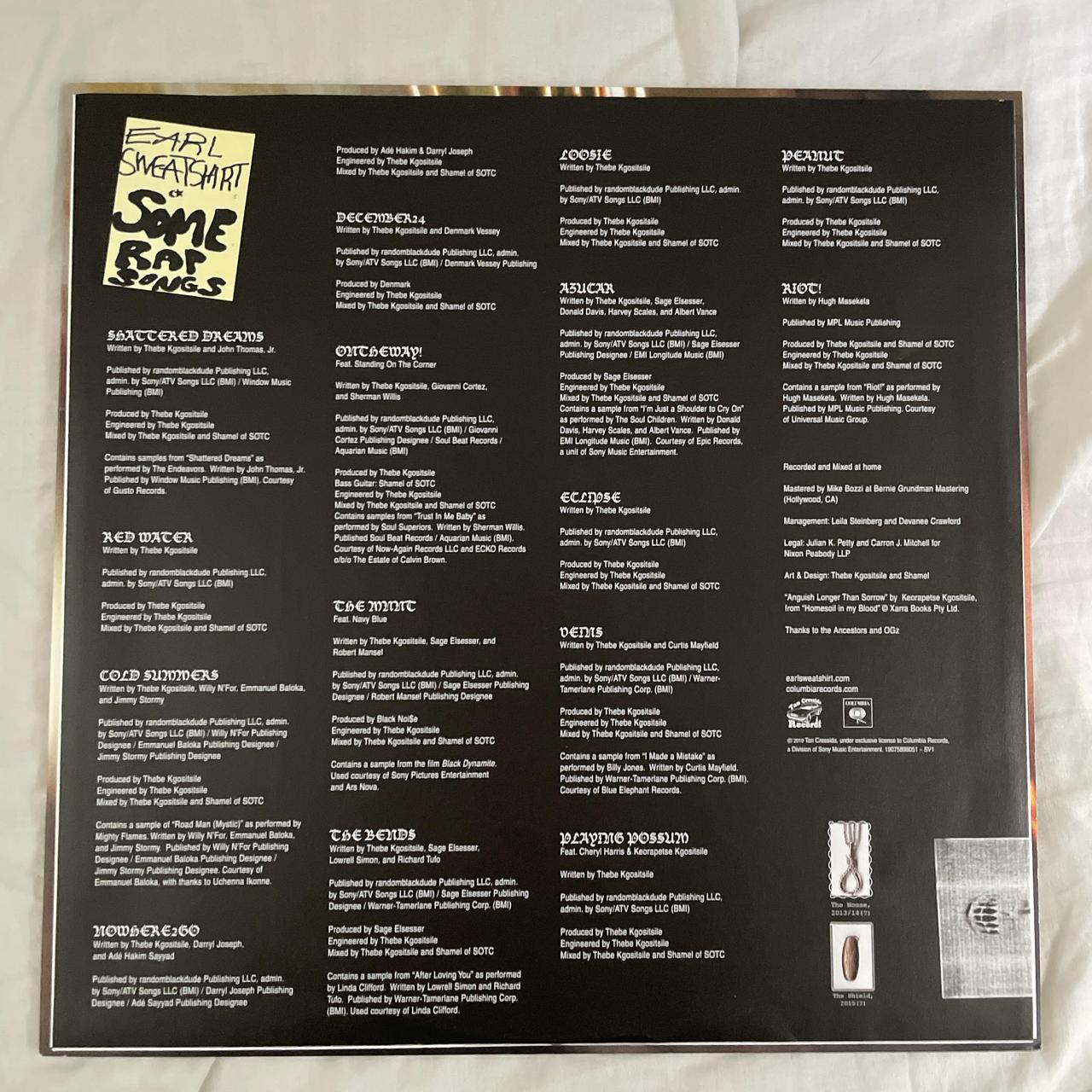 Some rap songs - Earl Sweatshirt vinyl - Depop