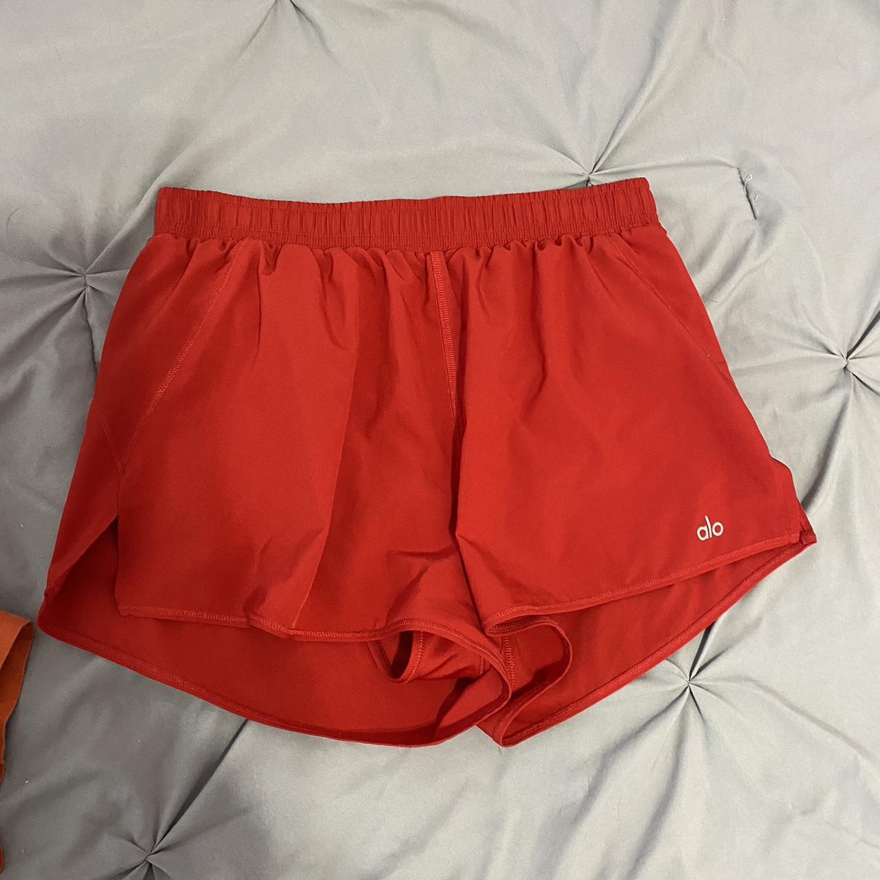Red Alo athletic shorts size S - Depop