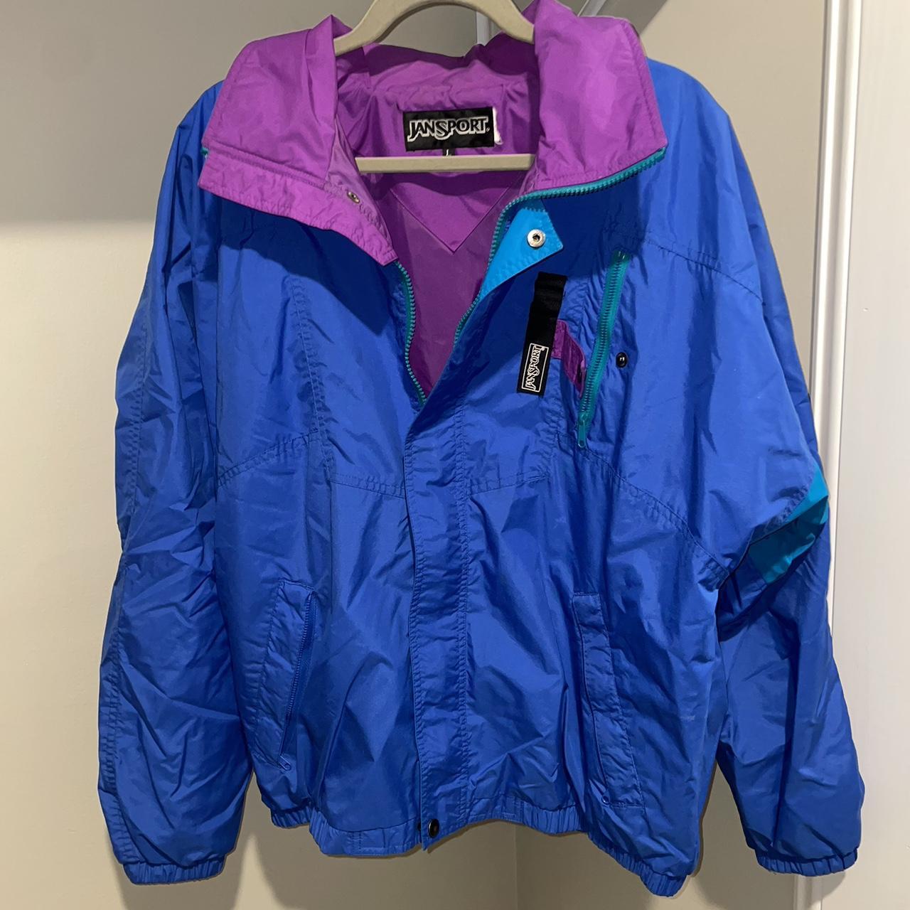 Color Blocking JanSport Jacket Size Large... - Depop