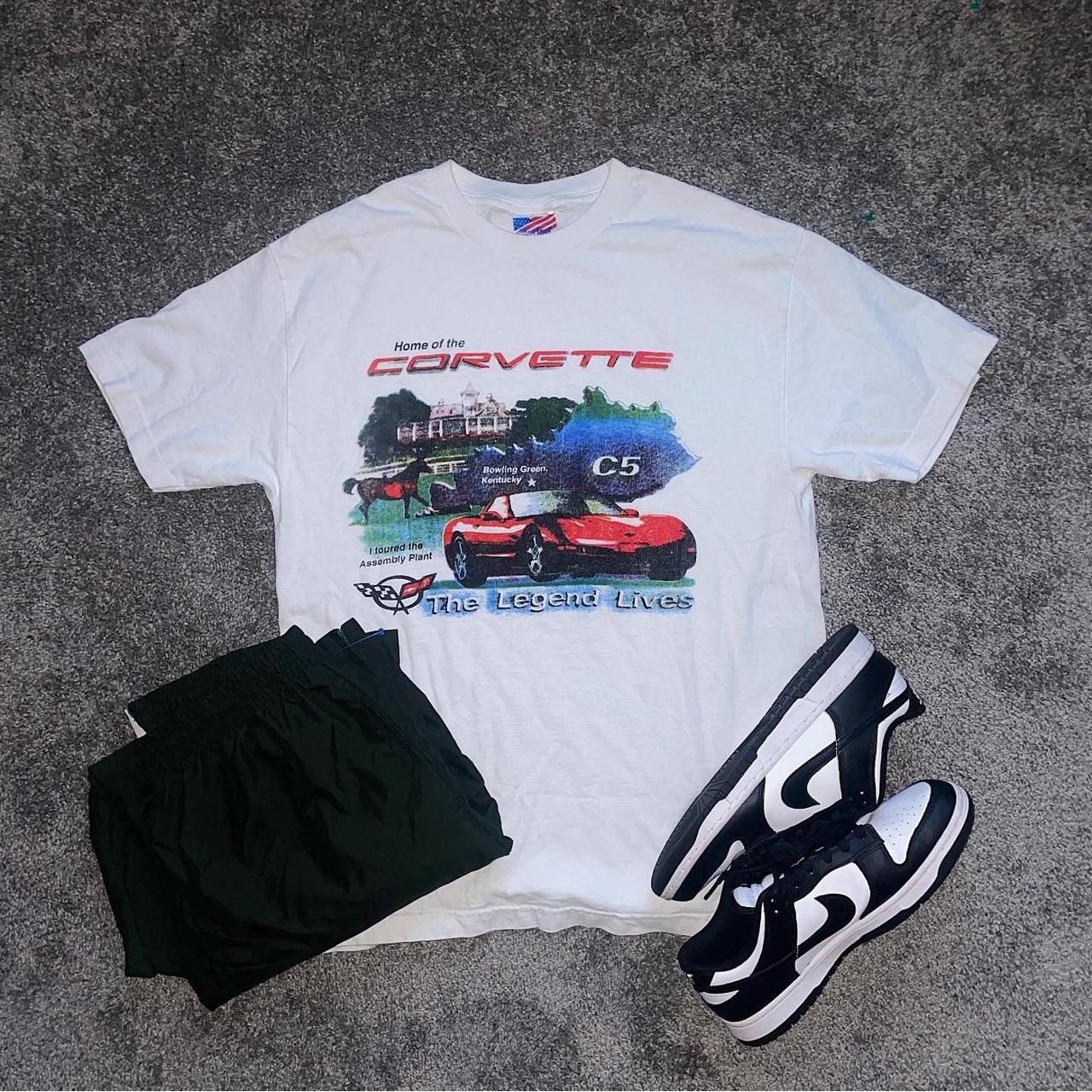 Vintage Corvette Racing T-Shirt Size: Large Made... - Depop