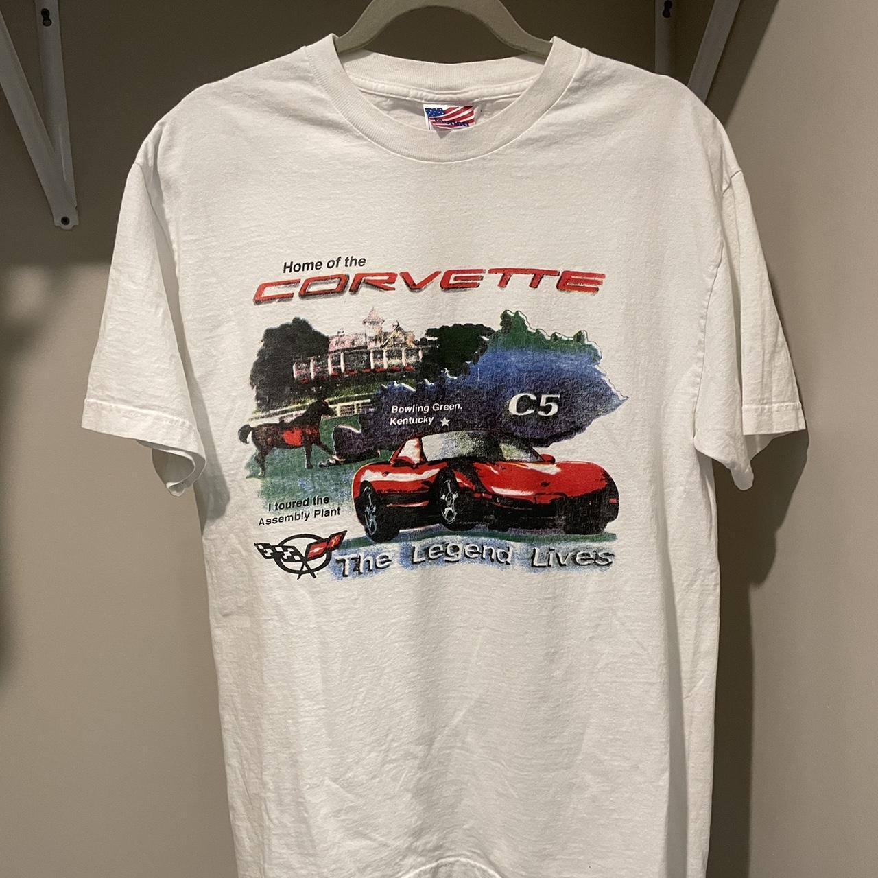 Vintage Corvette Racing T-Shirt Size: Large Made... - Depop