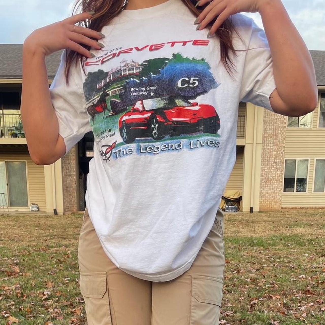 Vintage Corvette Racing T-Shirt Size: Large Made... - Depop