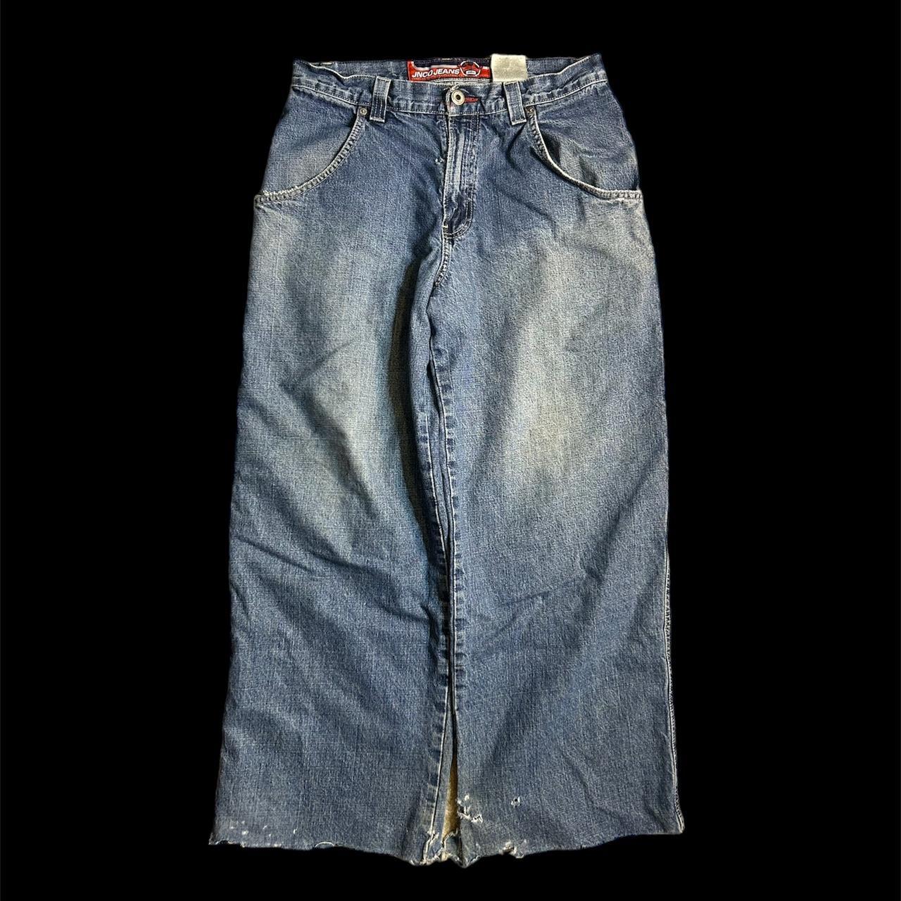 Rare jncos, jnco tribal jeans, 32x32, baggy,... - Depop