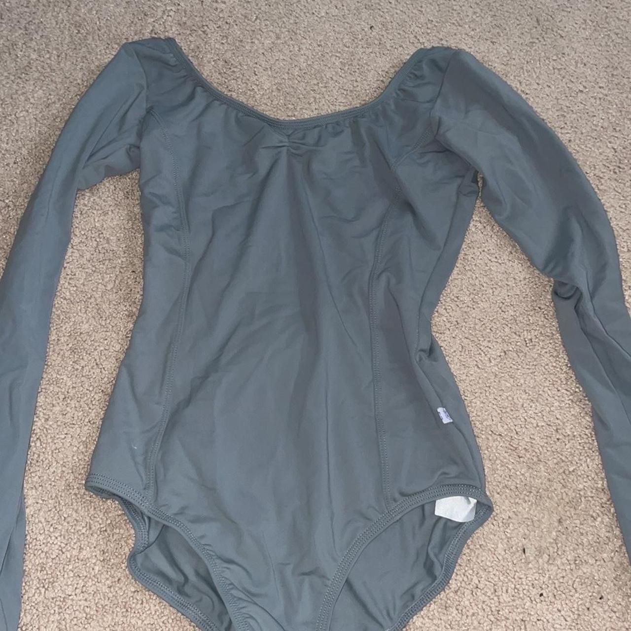 xs grey leotard, corps dance wear - Depop