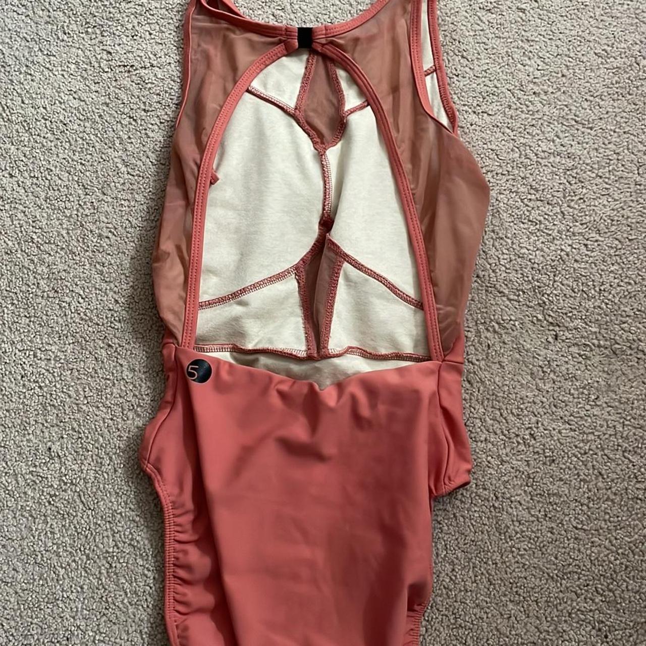 orange five the label leotard - Depop