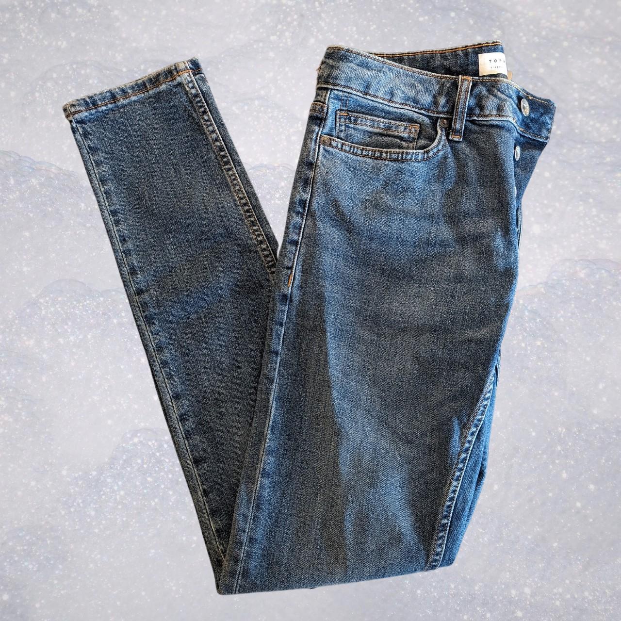 TOPMAN Men's Stretch Skinny Jeans in Mid wash BRAND... - Depop