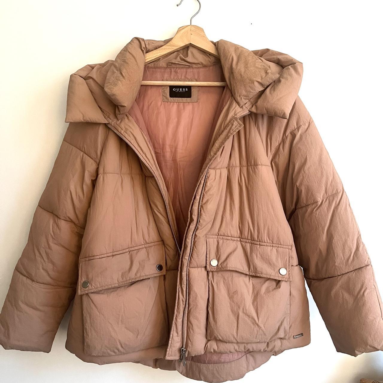 Really great vintage 90s Guess Puffer Jacket //... - Depop