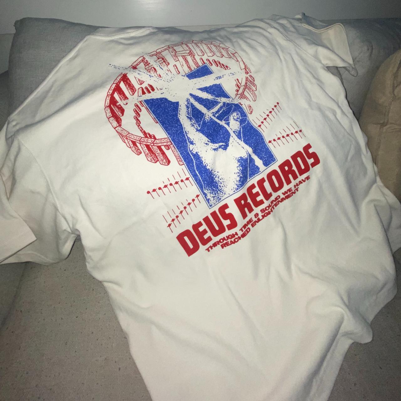 Deus Records White Tee. - Depop