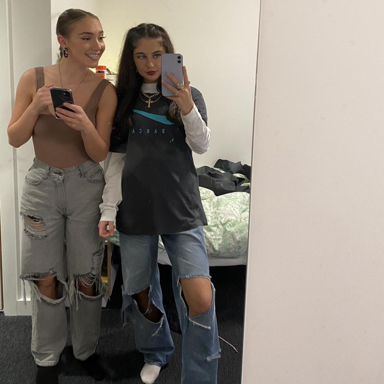 Mega baggy ripped old plt jeans May be even more... - Depop