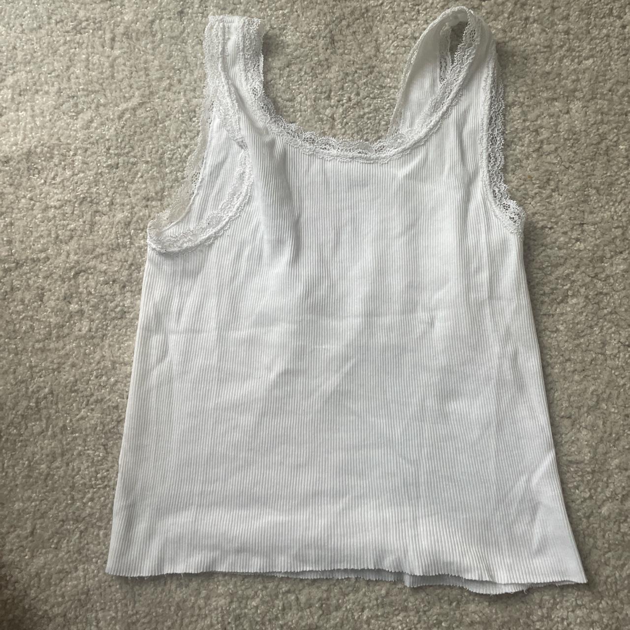 white lace tank top brandy - Depop