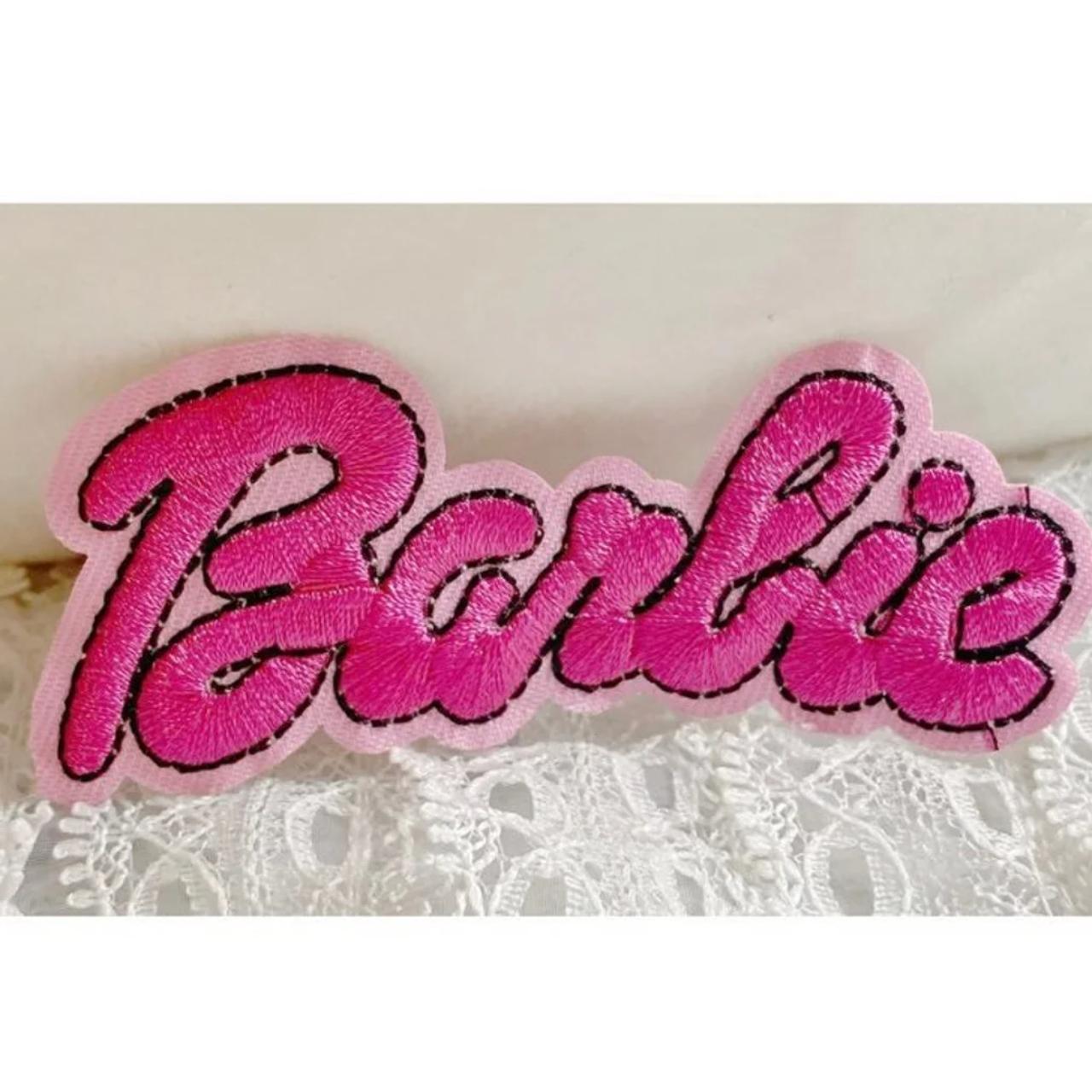 Iron on patch Barbie Pink -A Brand new Measurement:... - Depop