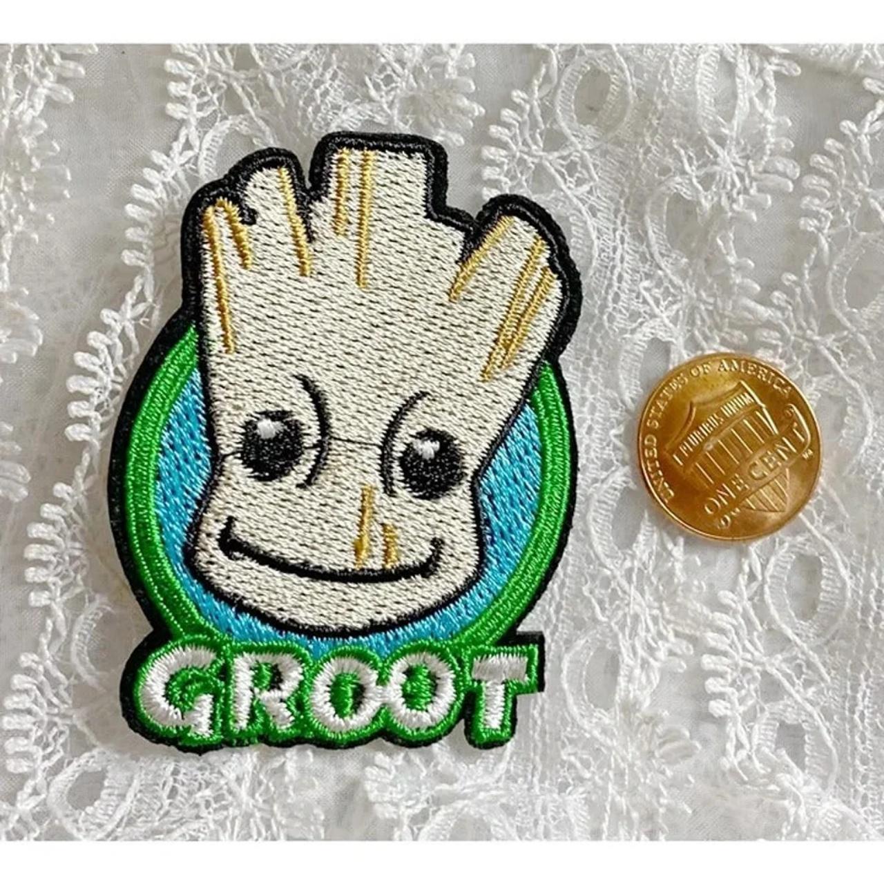 Iron on patch Groot Guardians of the Galaxy marvel... - Depop