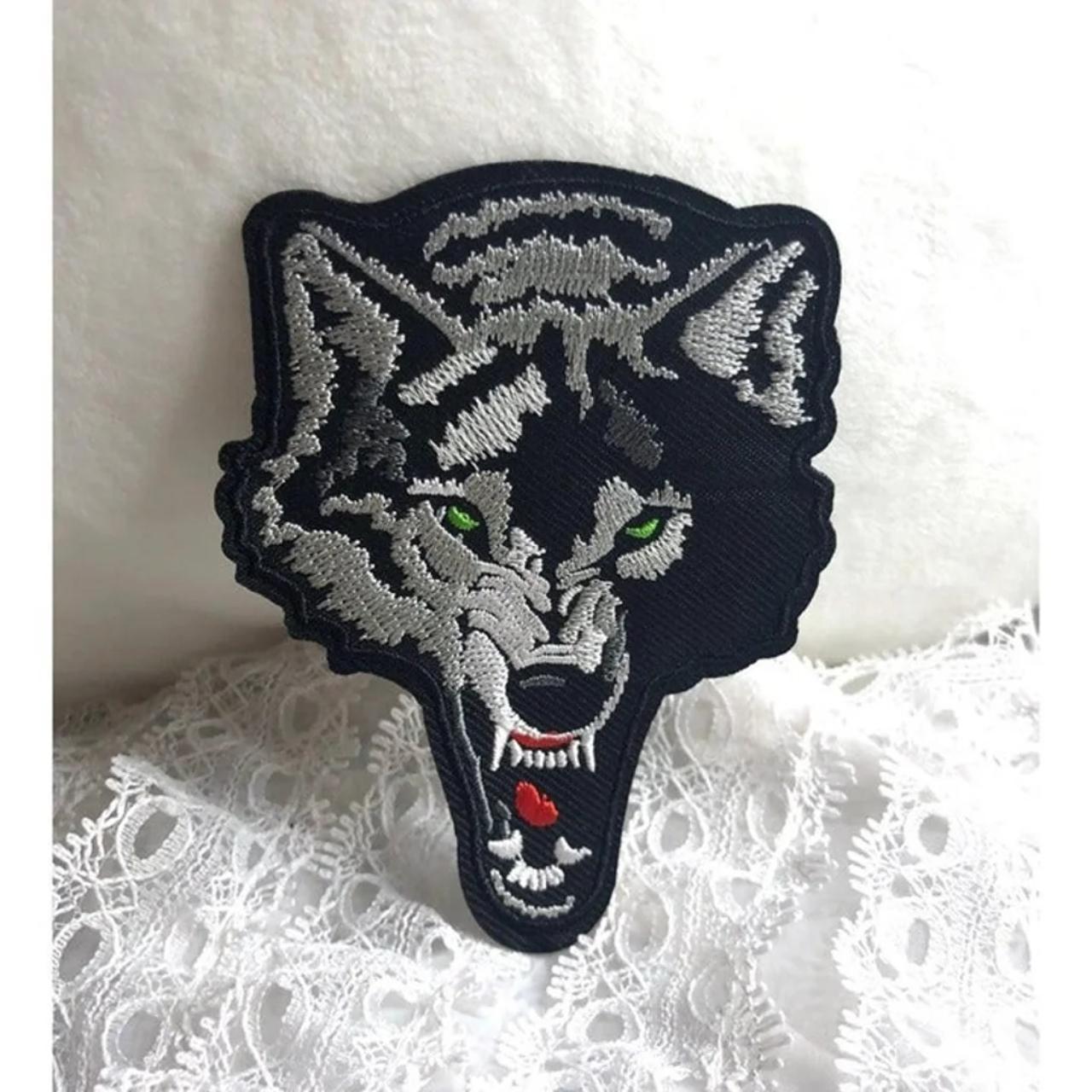 Iron on Patch Wolf Head -G Brand new Measurement:... - Depop