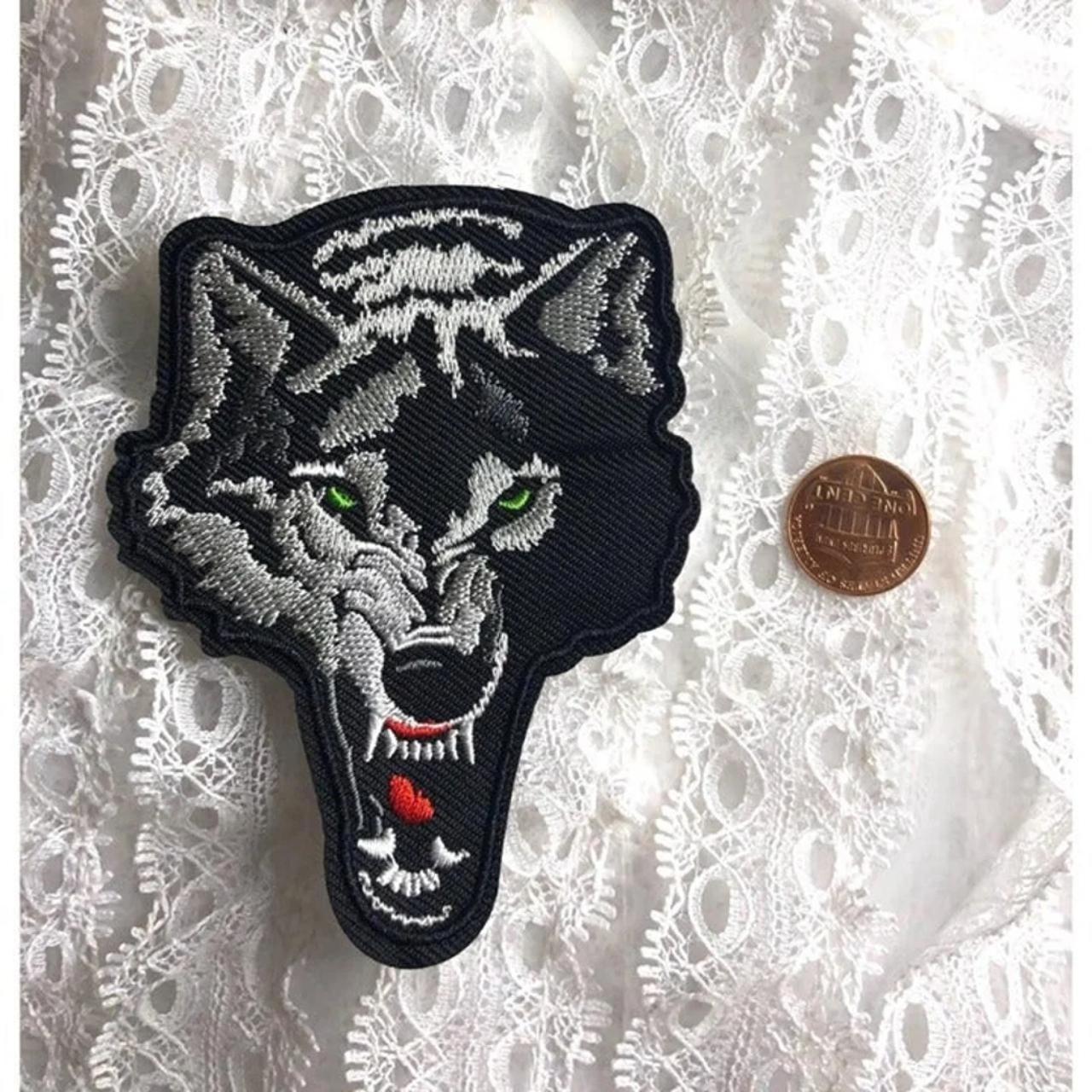 Iron on Patch Wolf Head -G Brand new Measurement:... - Depop