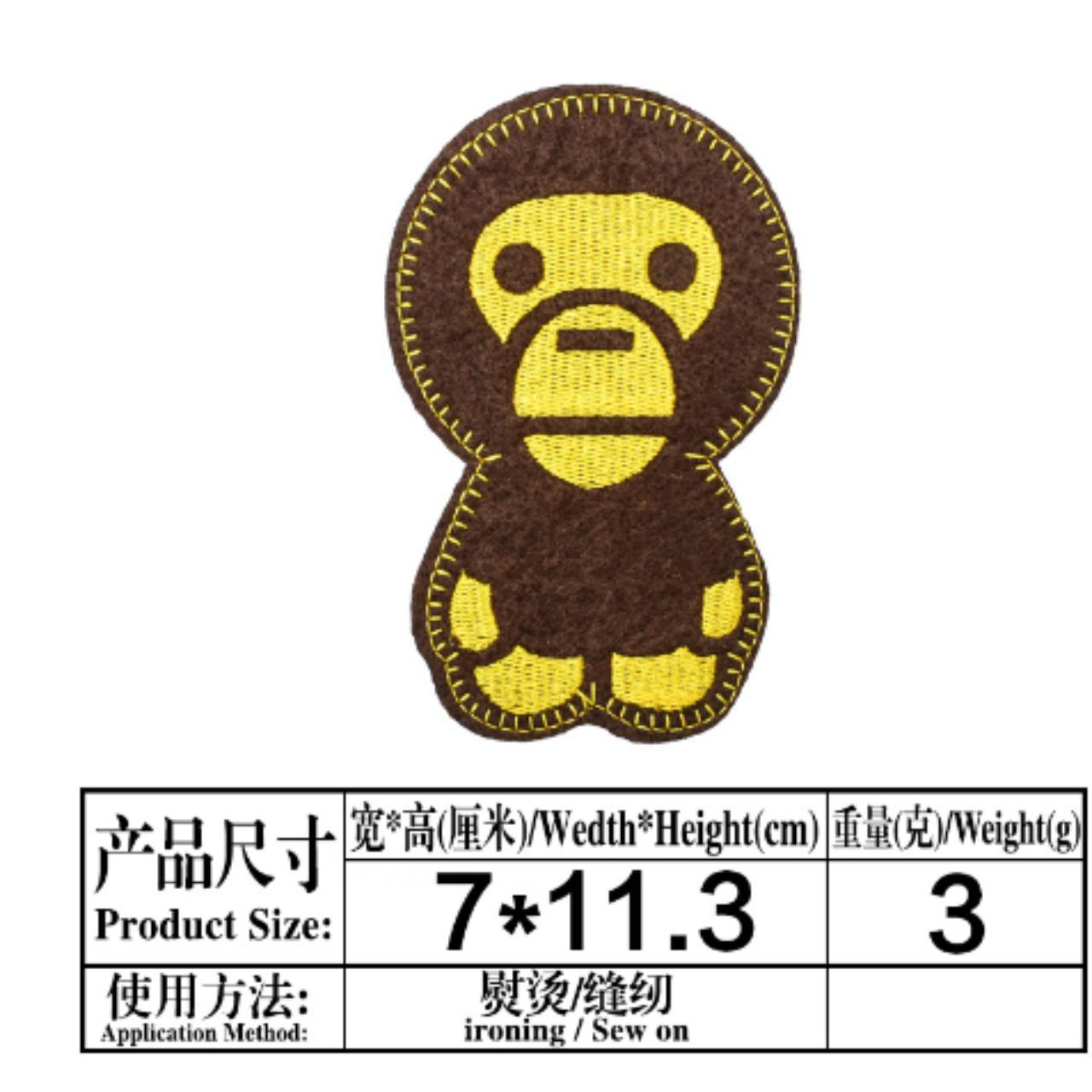 iron on patch bathing ape bust works bape Brand... - Depop