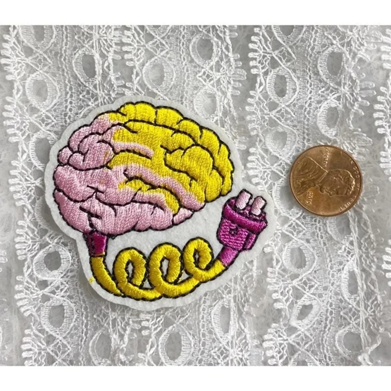 Iron on Patch Brain charger -N Brand... - Depop