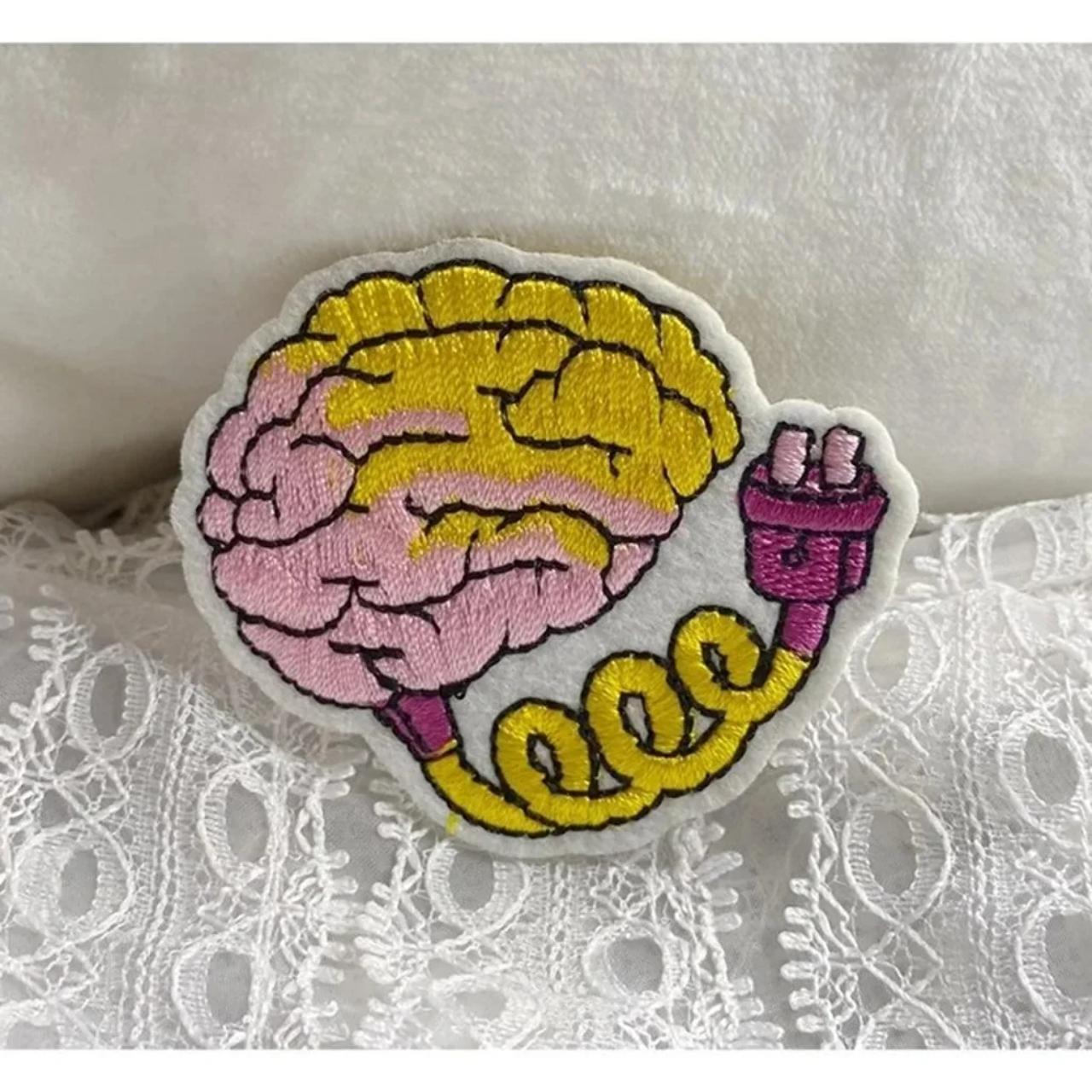 Iron on Patch Brain charger -N Brand... - Depop