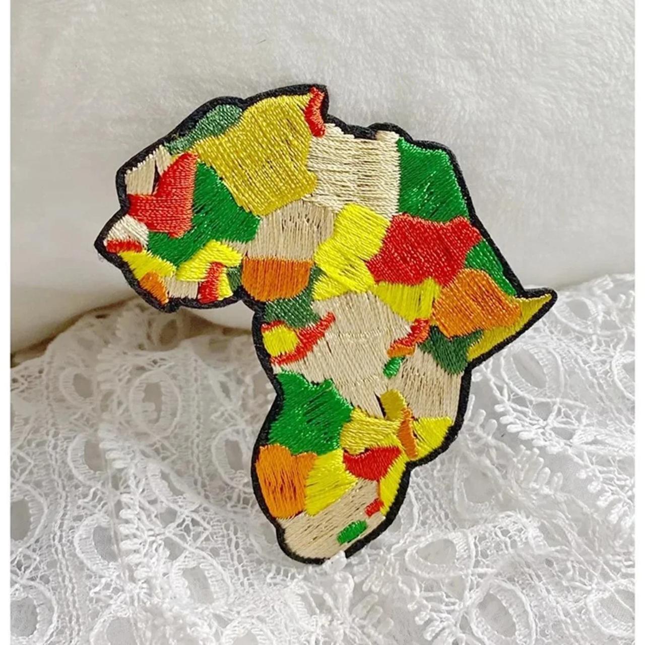 Iron on patch Africa Map -A2 Brand new Measurement:... - Depop