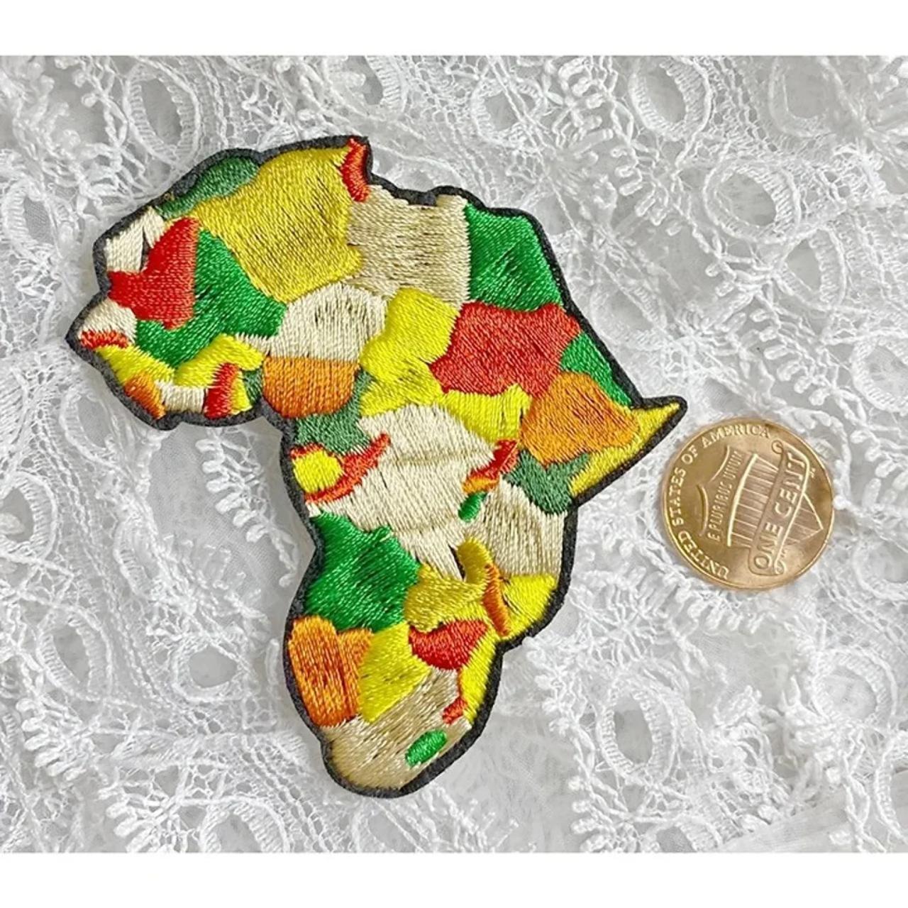 Iron on patch Africa Map -A2 Brand new Measurement:... - Depop