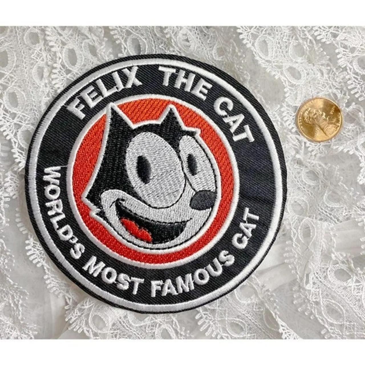 Iron On patch Felix the cat world's most famous cat... - Depop