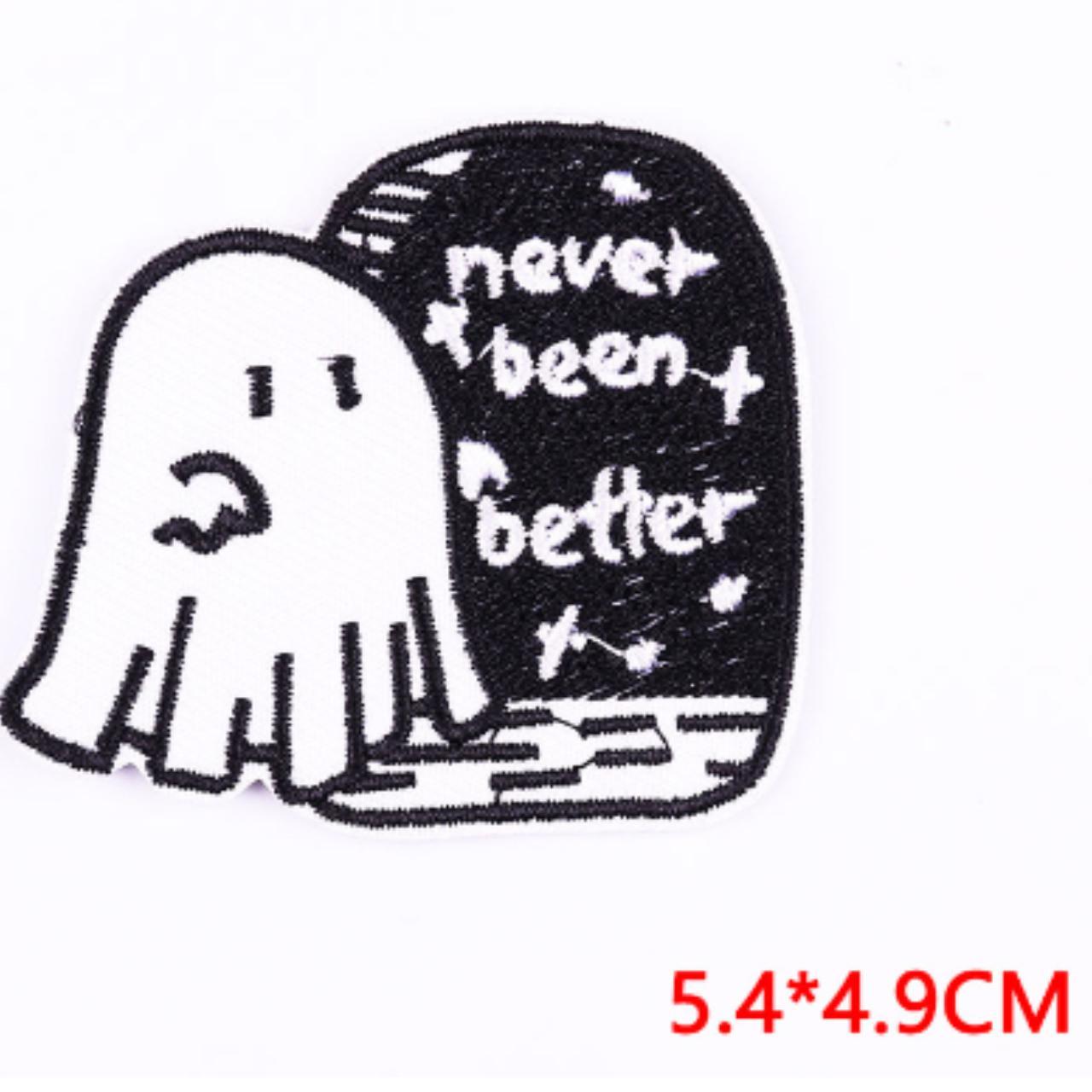 iron on patch never been better ghost -M2 Brand... - Depop