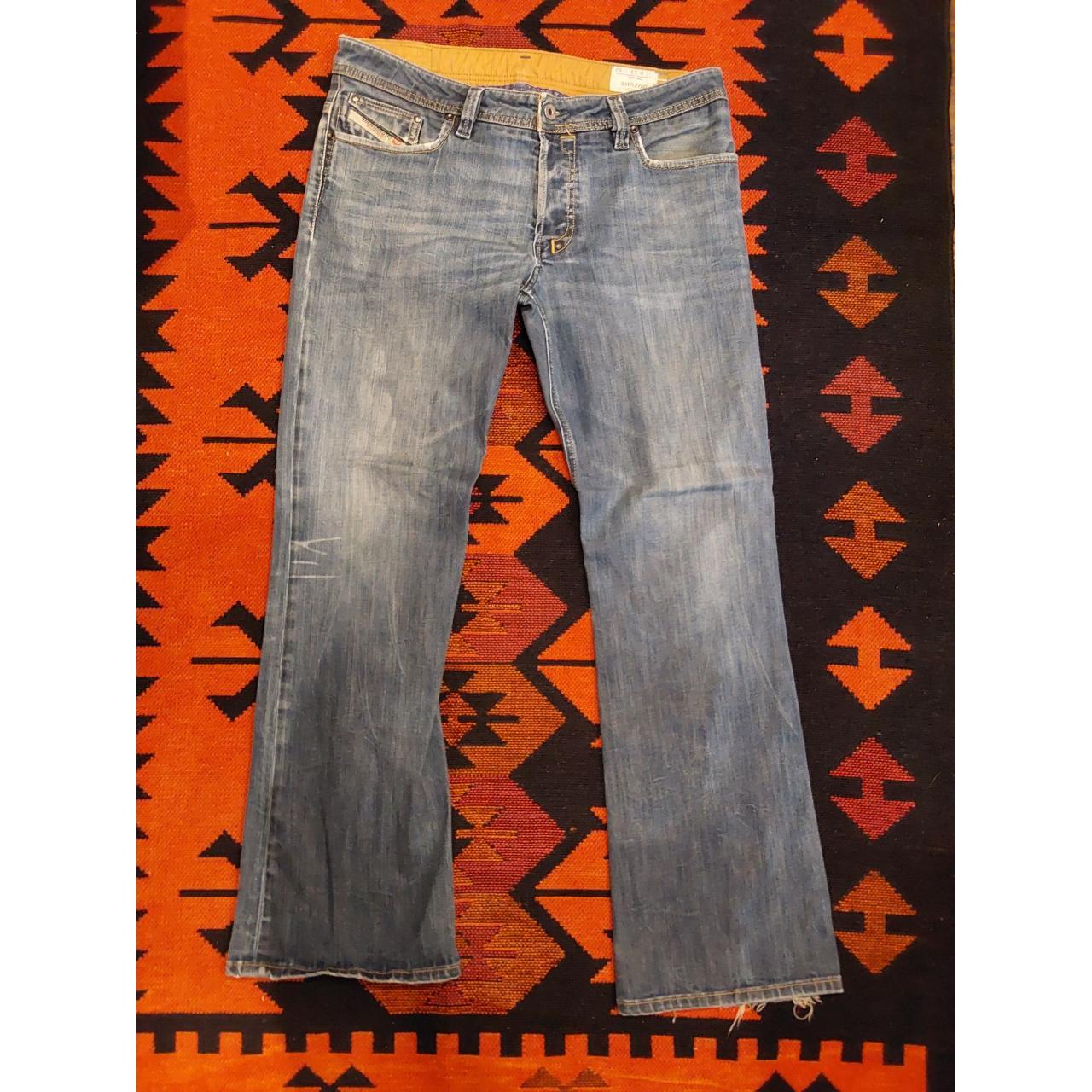 These Diesel Men's Shazor Stretch Jeans in a medium... - Depop