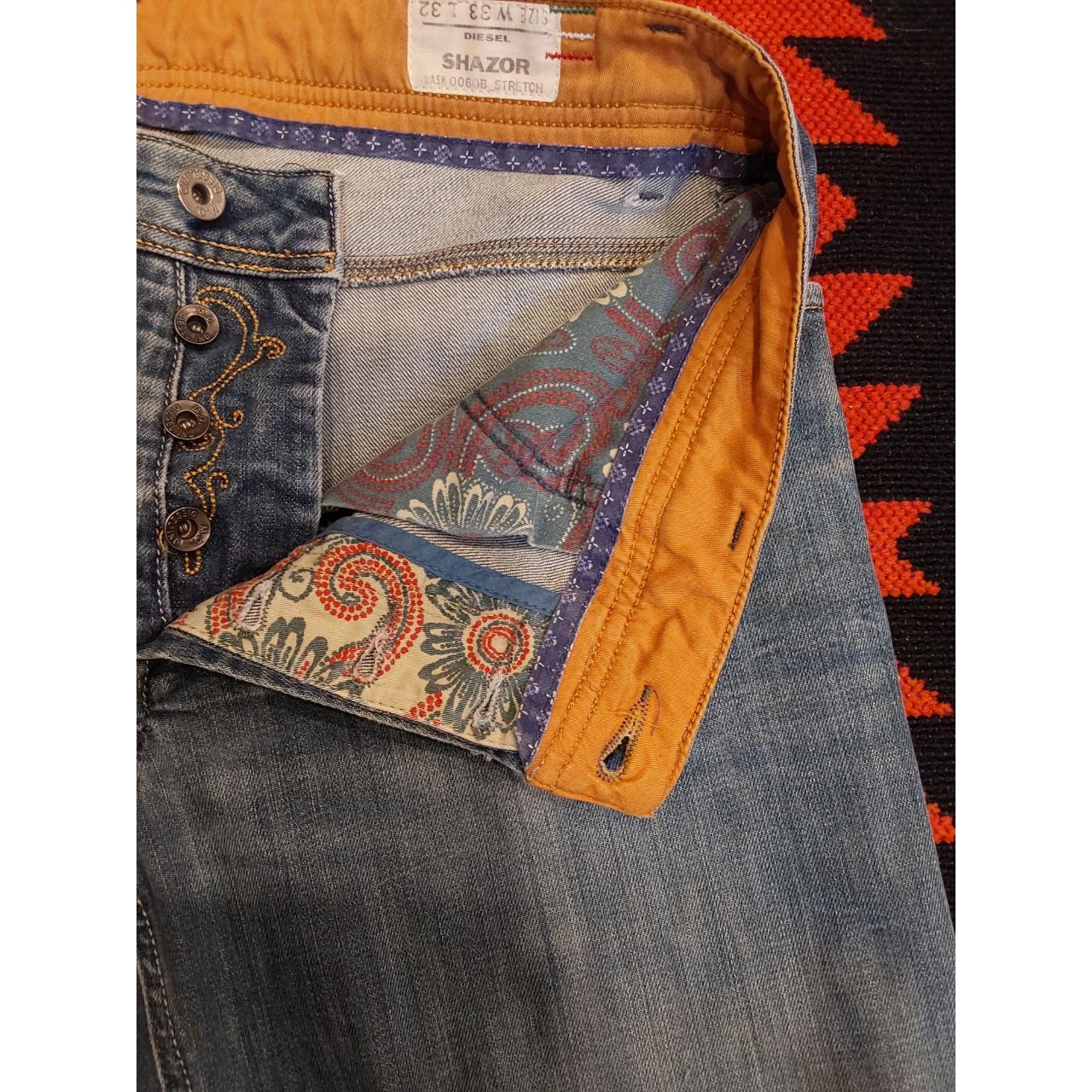 These Diesel Men's Shazor Stretch Jeans in a medium... - Depop